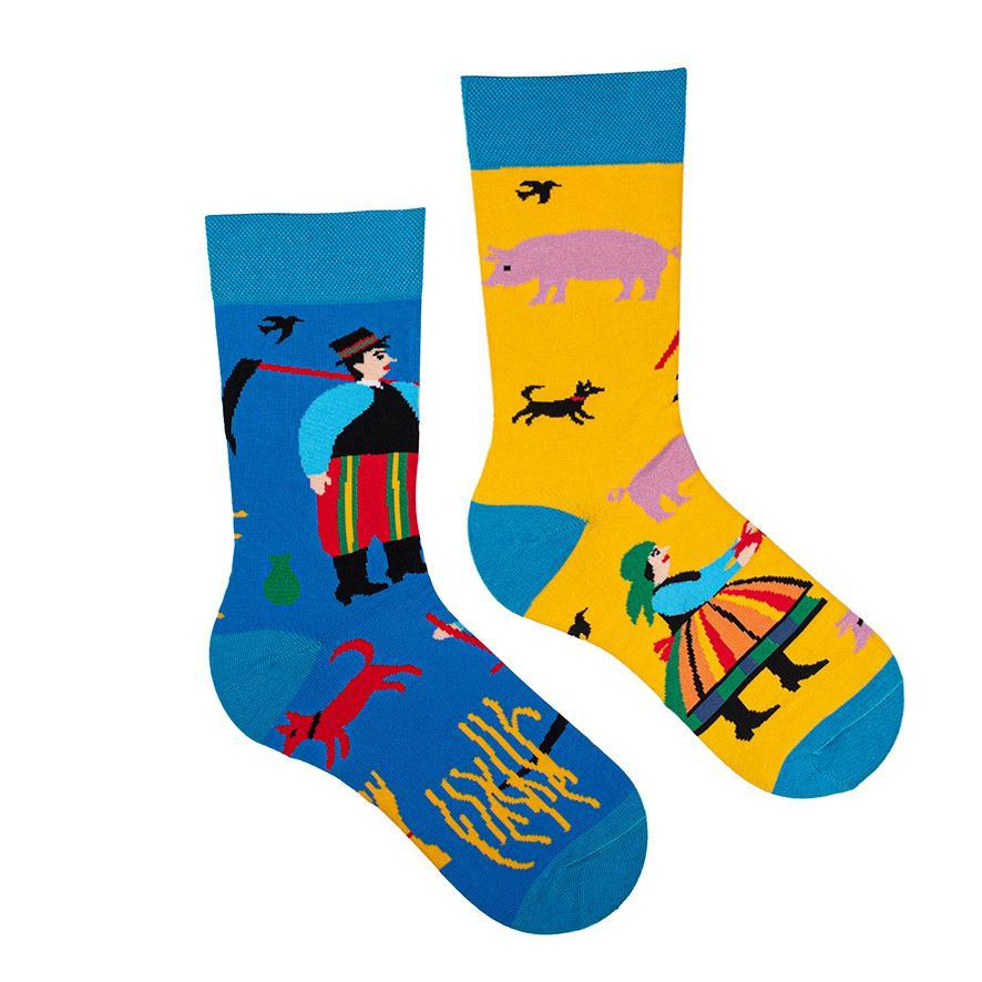 Skarpetki długie 4 pory roku - lato "żniwa" | folkstar.pl